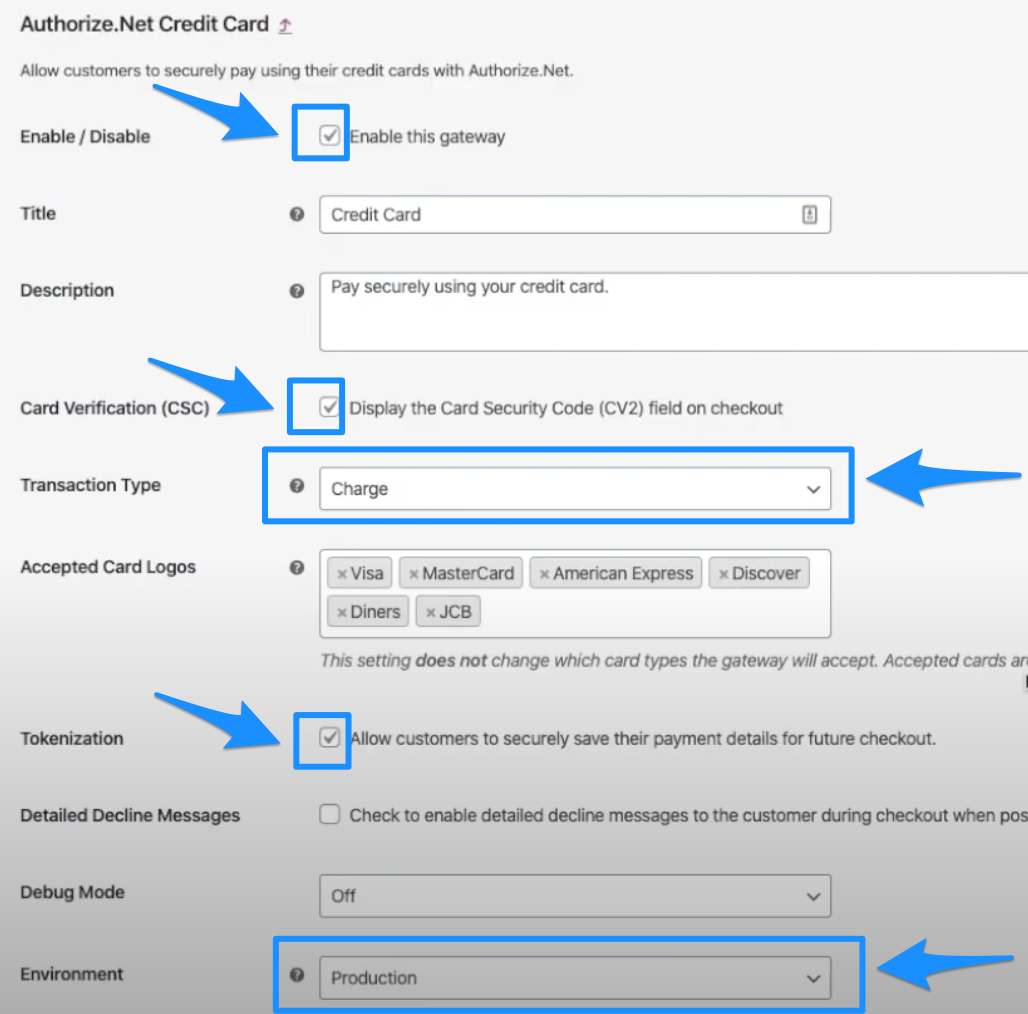 How to setup Authorize.Net on WooCommerce?