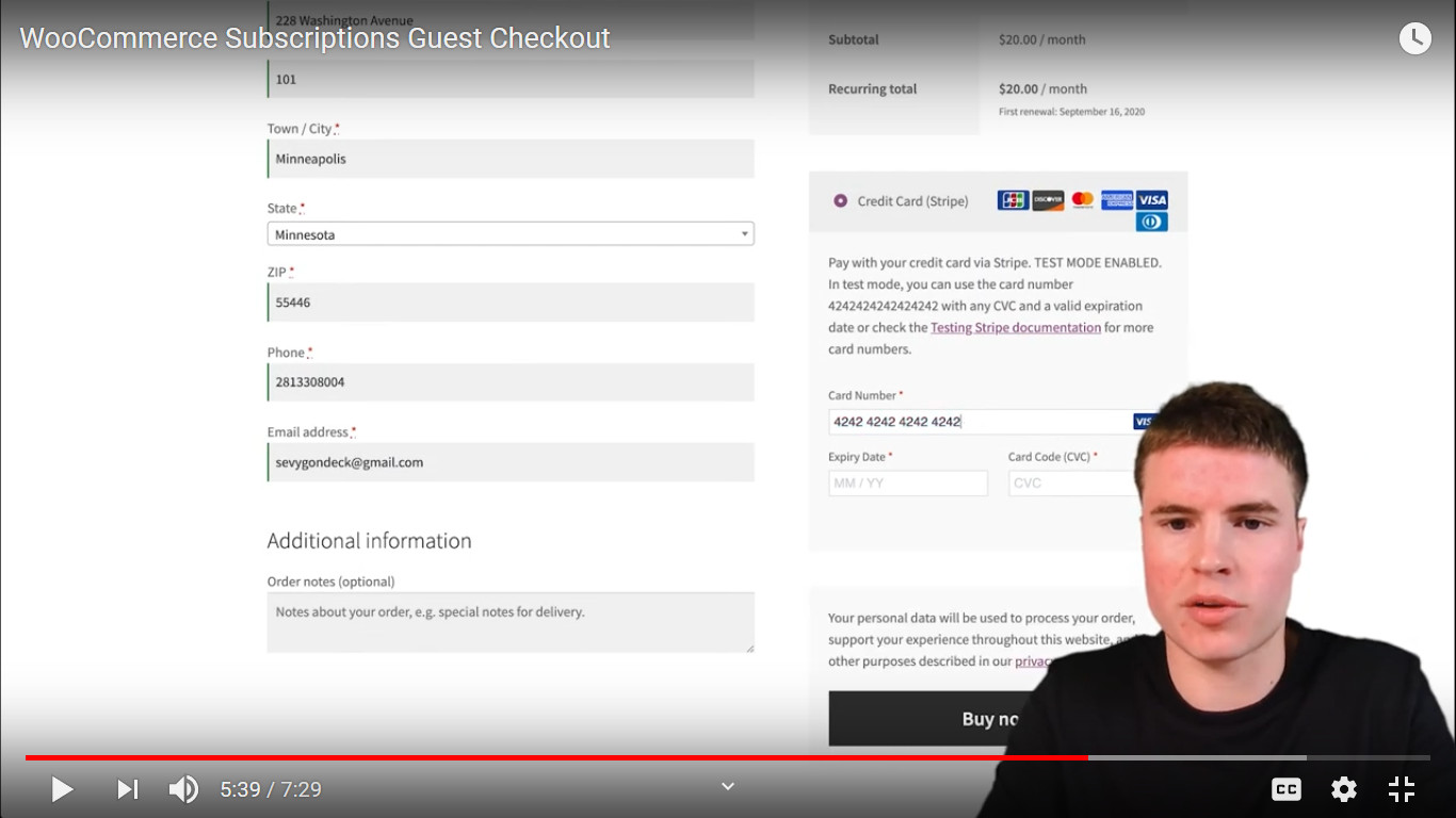 WooCommerce Subscriptions Guest Checkout